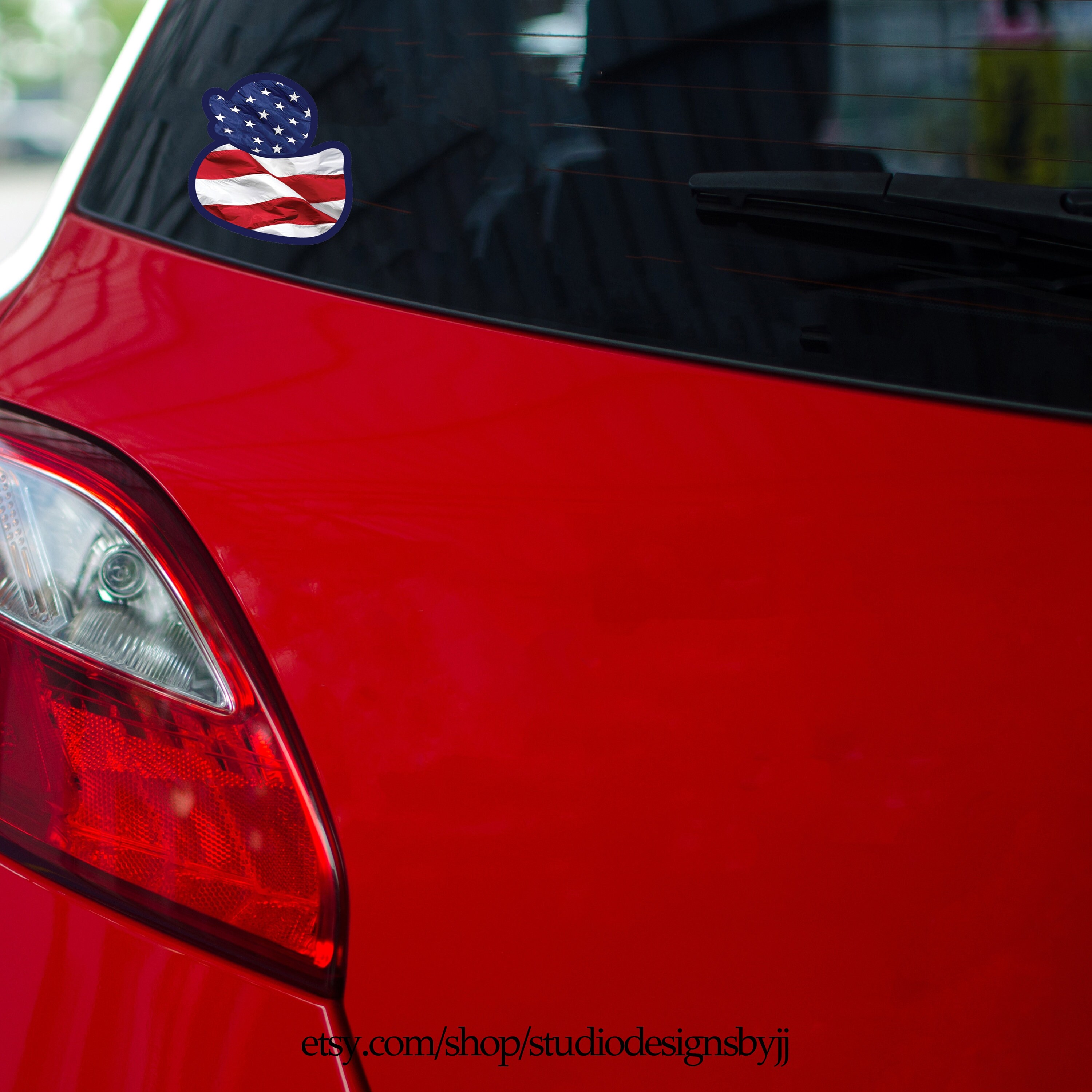 Patriotic Jeep Sticker American Flag Jeep Sticker Patriotic Duck Sticker Jeep Sticker American
