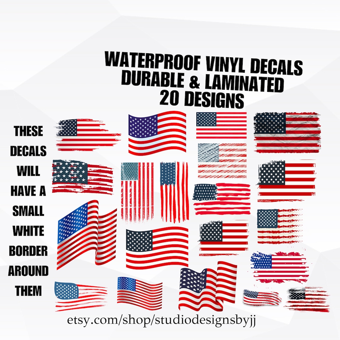 Usaflag Decals Usflag Decals Usflag Sticker American Flag Sticker Red ...