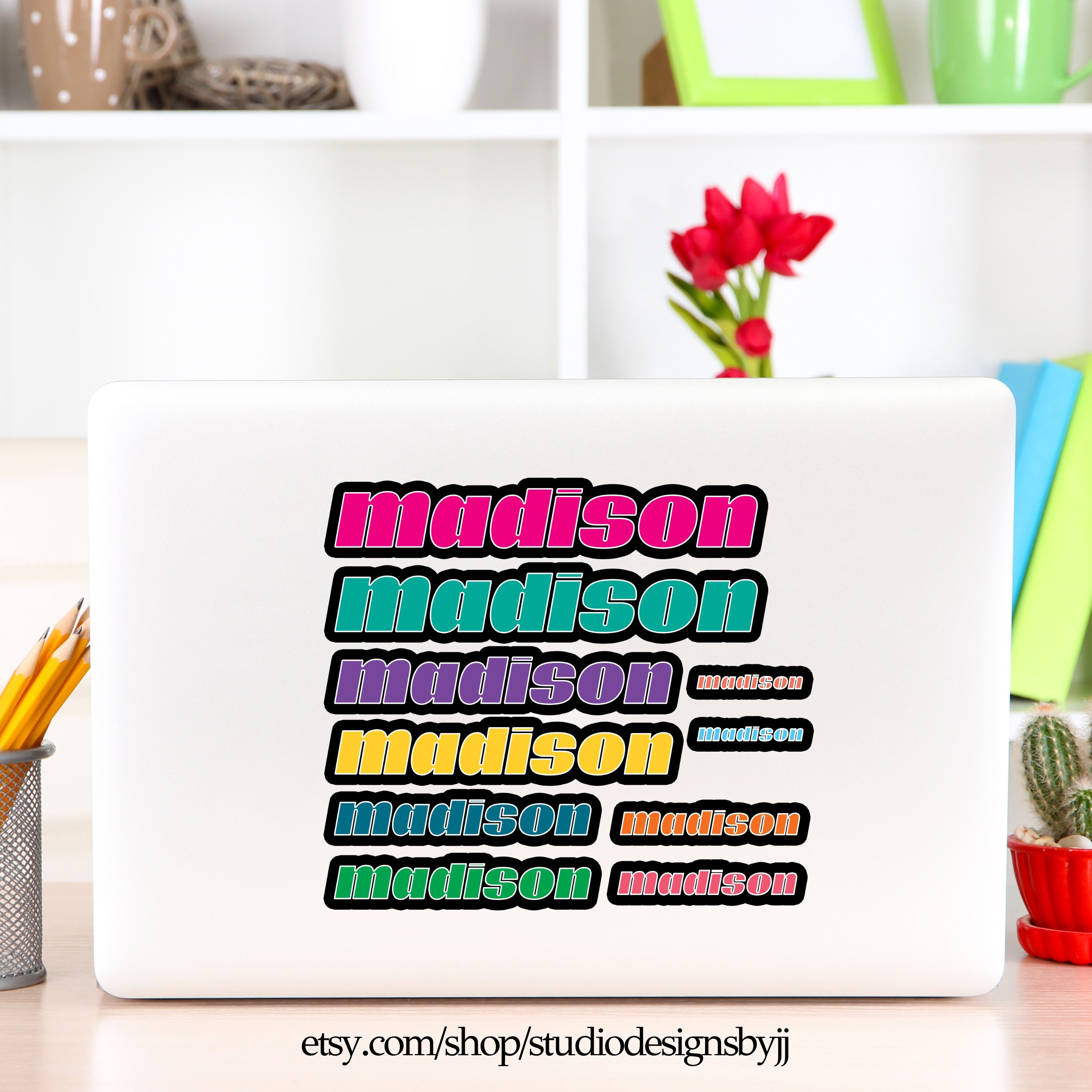 Waterbottle Name Sticker Laptop Name Sticker Name Laptop Tumbler Name ...