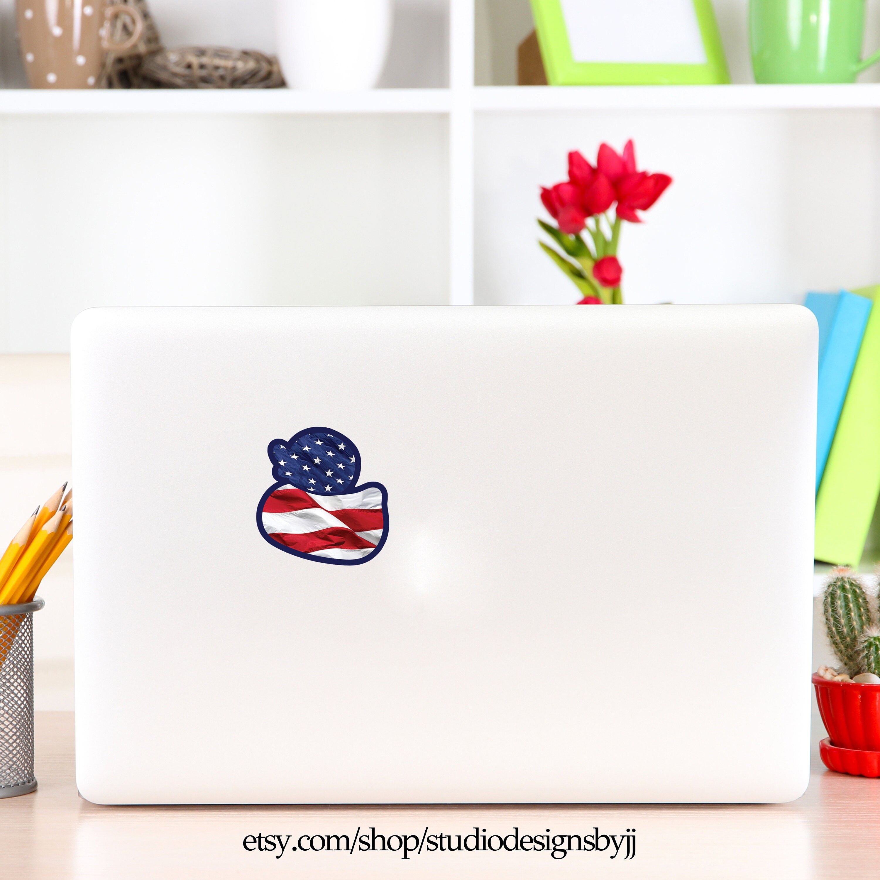 Patriotic Jeep Sticker American Flag Jeep Sticker Patriotic Duck ...