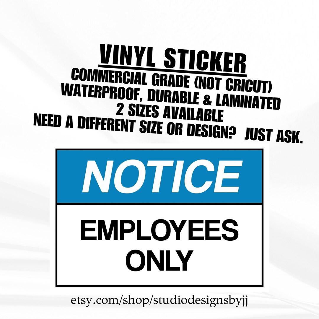 Employees Only Sign Industrial Door Sign Do Not Enter Sticker Private ...