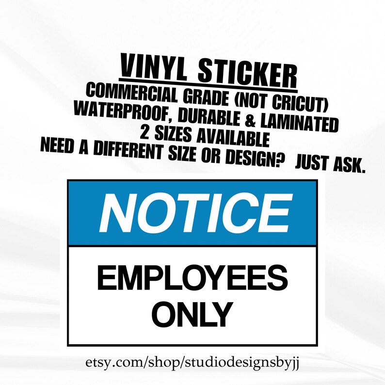 Employees Only Sign Industrial Door Sign Do Not Enter Sticker Private ...