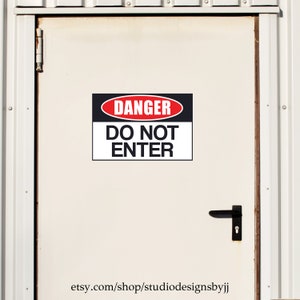 Do Not Enter Sticker Danger Sign Decals for Business Danger Signs for ...