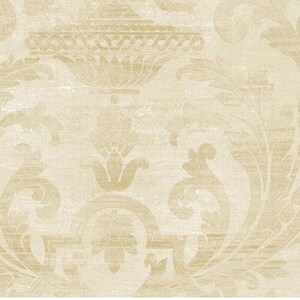 Mid Century Damask Wallpaper Worn Urn Floral Tapestry Look, Distressed ...