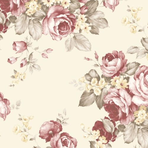 Victorian Rose Floral Cameo Wallpaper Antique Farmhouse Etsy