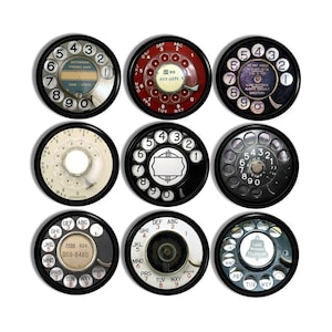 Old Antique Rotary Phone Dial Drawer Pull Set, Industrial Steampunk ...