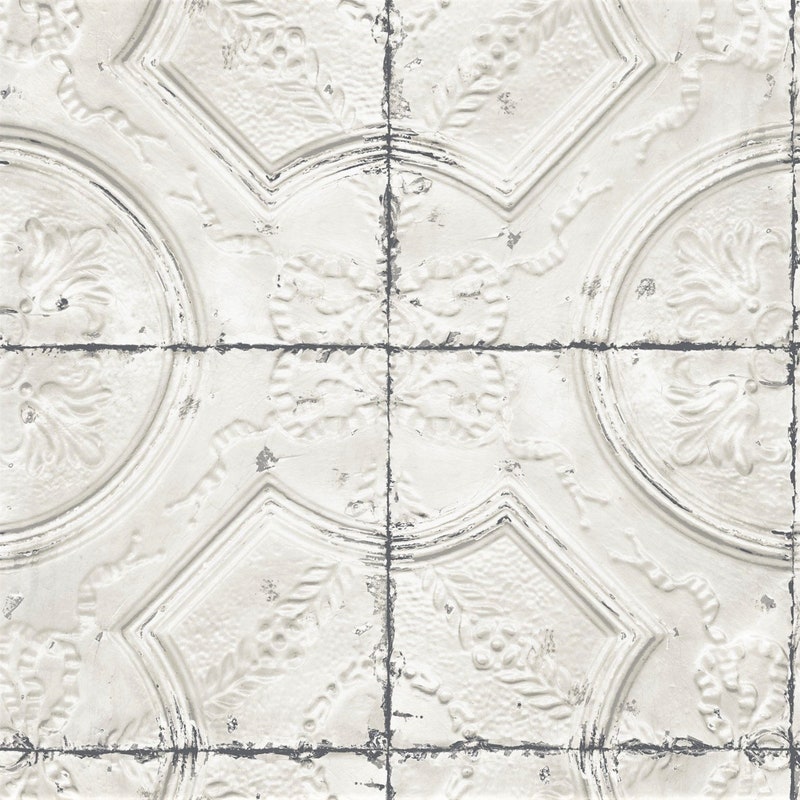 White Tile Wallpaper - Etsy