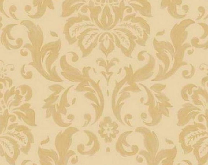 Oversized Acanthus Leaf Scroll Damask Wallpaper Gold - Etsy