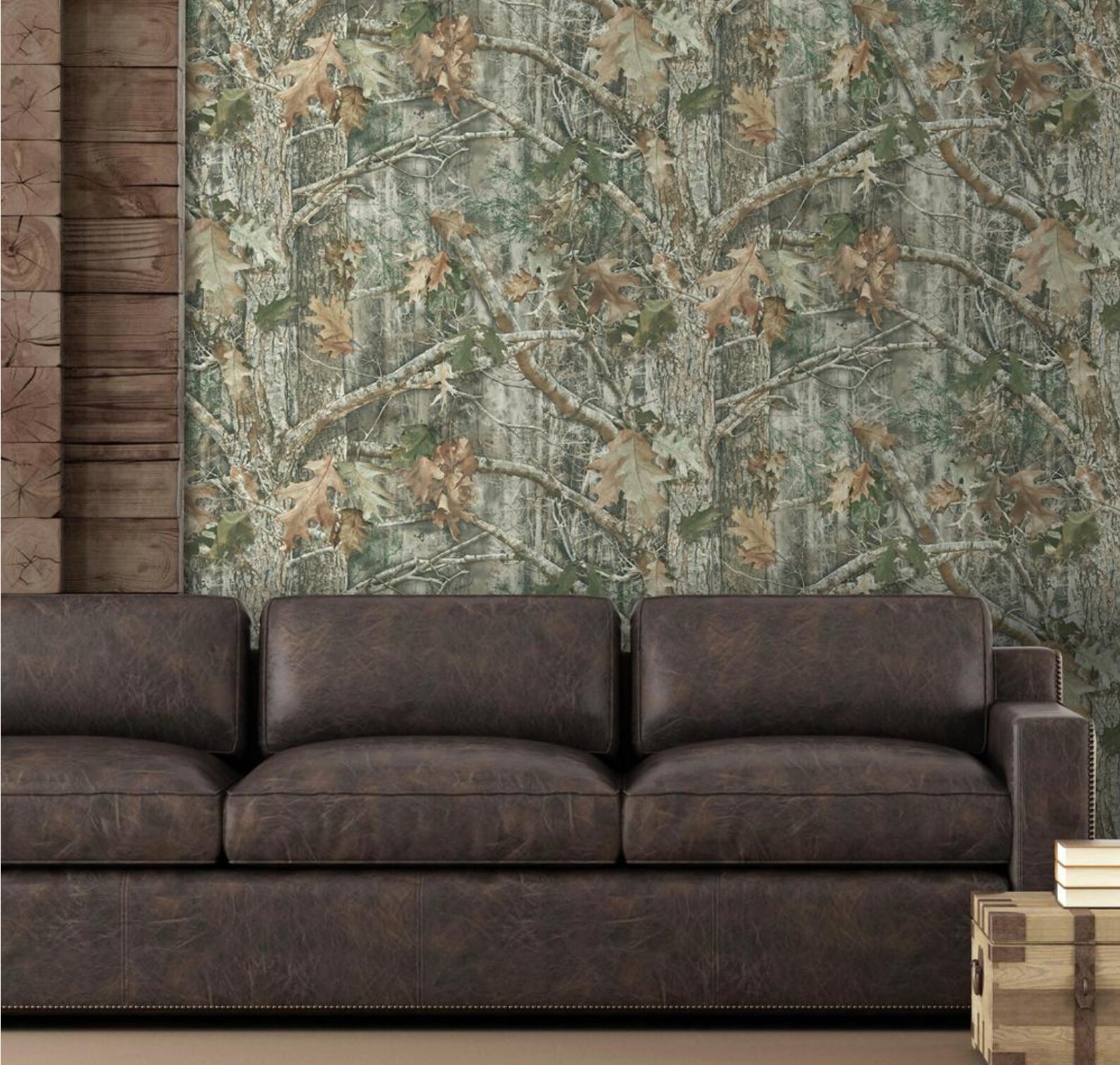 Rustic Woodland Camo Wallpaper Teen Boy Bedroom Mens - Etsy
