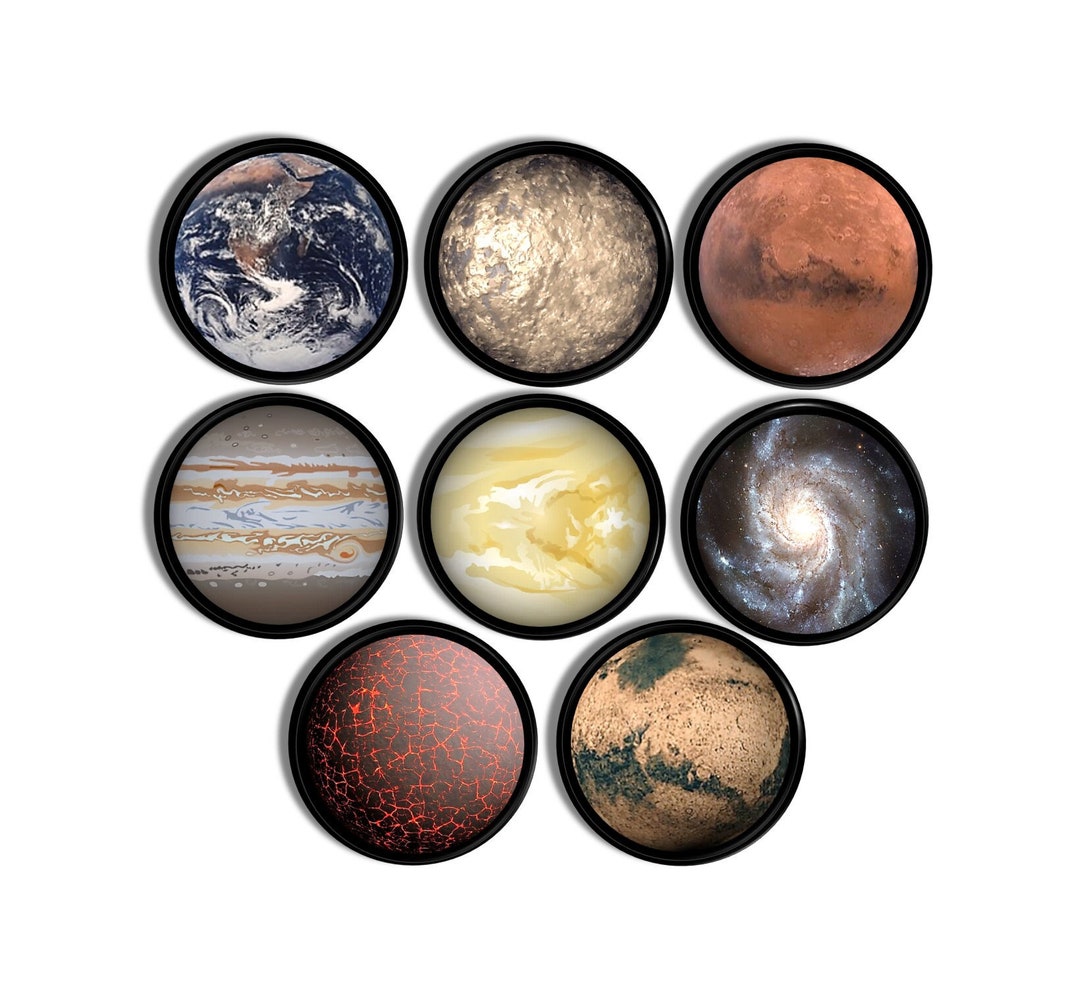Planets of the Solar System Dresser Knobs, Outer Space Cabinet Drawer ...