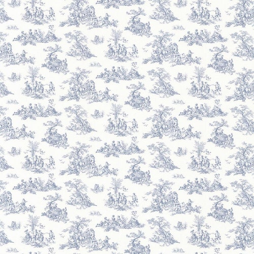 Vintage Country French Victorian Toile Wallpaper Scenic | Etsy