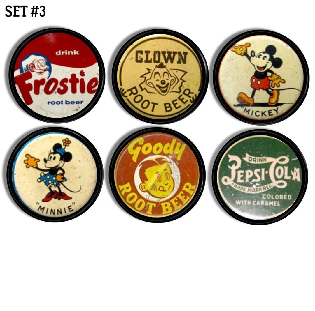Vintage Soda Bottle Cap Theme Kitchen Cabinet Knob, Nostalgic Retro ...