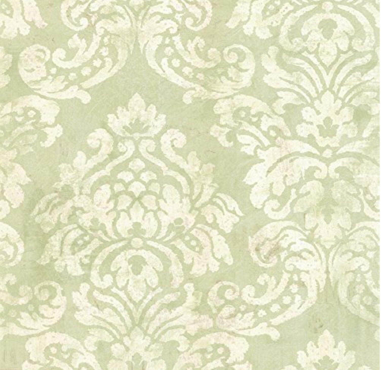 Lime Green Damask Pattern