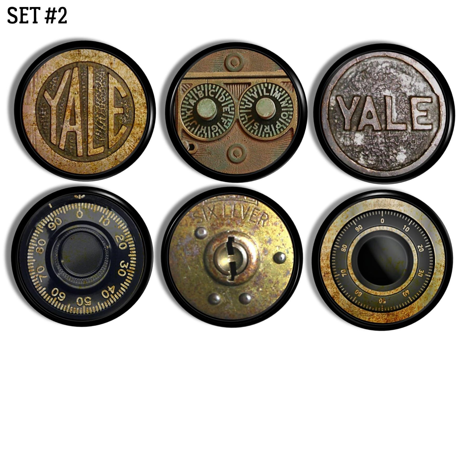 Combination Safe Dial Furniture Knob, Vintage Industrial Drawer Pull ...
