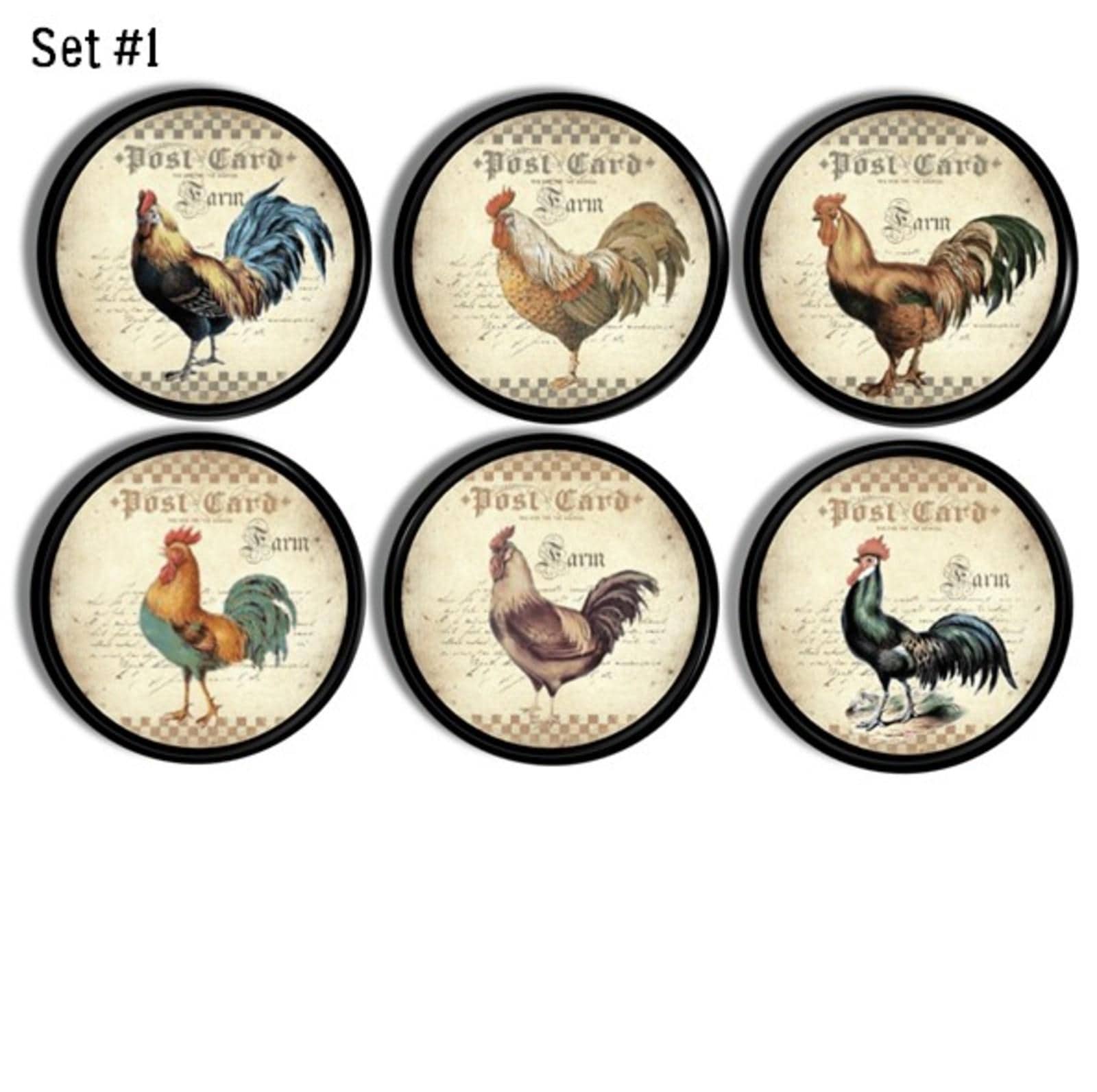Vintage Farm Chicken Cabinet Knobs – Rustic Rooster, Hen and Chic ...