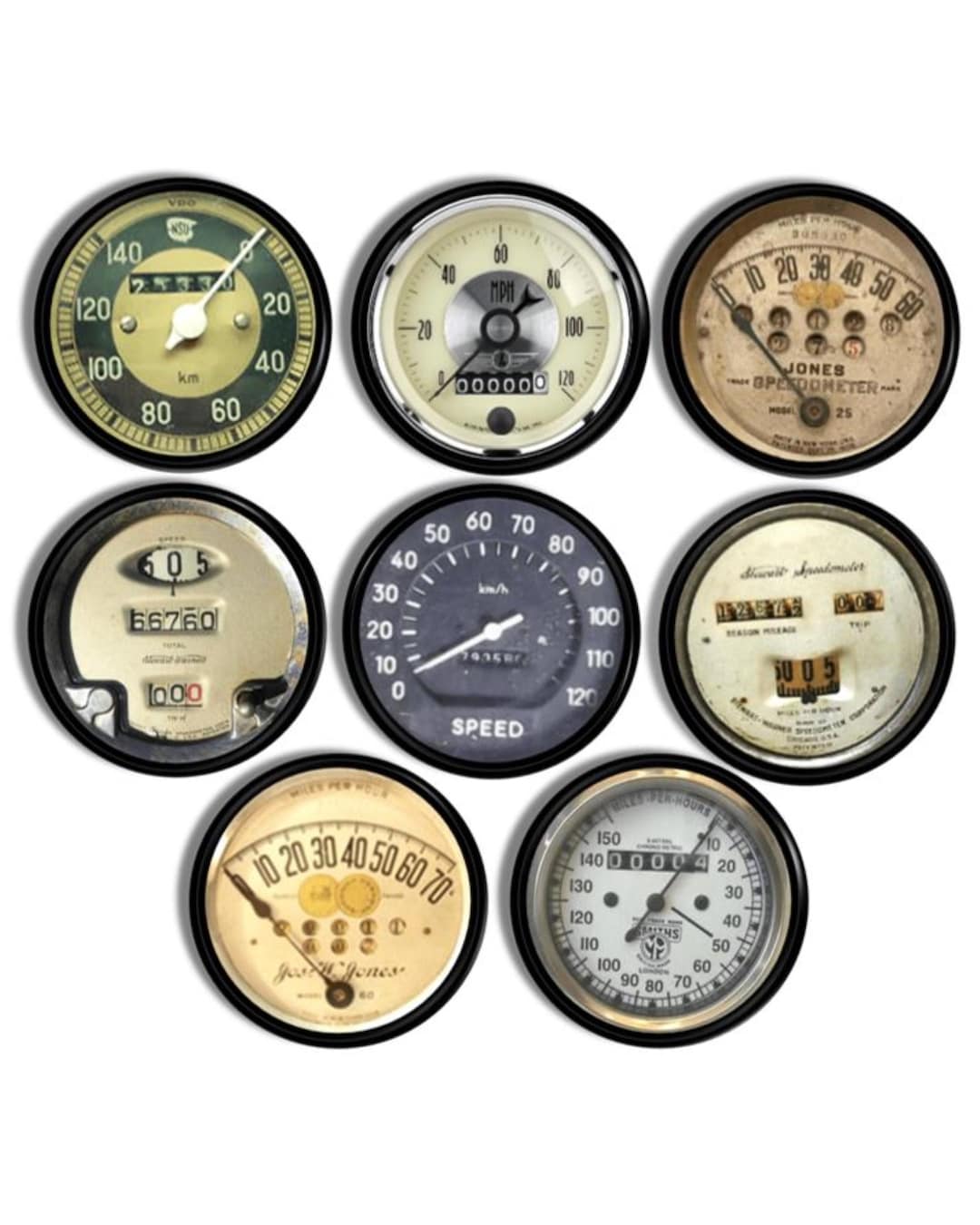 Speedometer Gauge Furniture Knobs, Old Antique Car Part Automotive ...