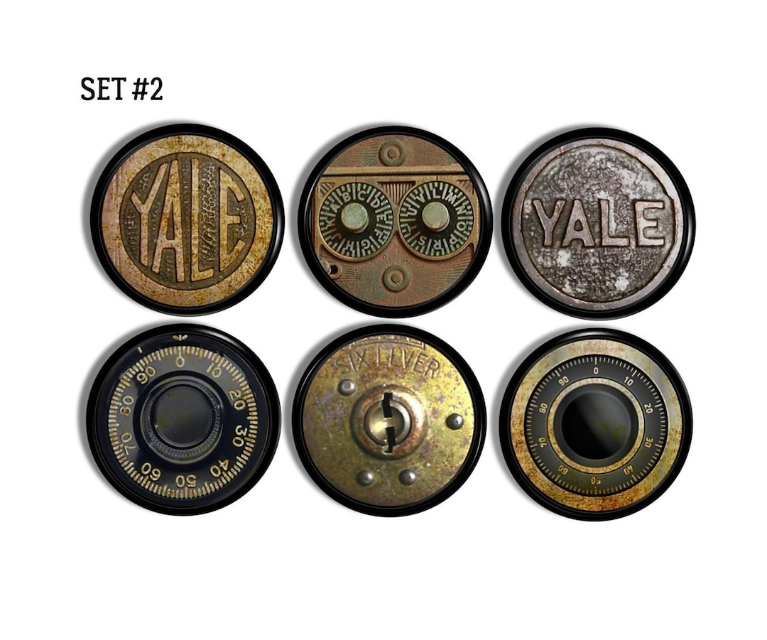 Combination Safe Dial Furniture Knob, Vintage Industrial Drawer Pull ...