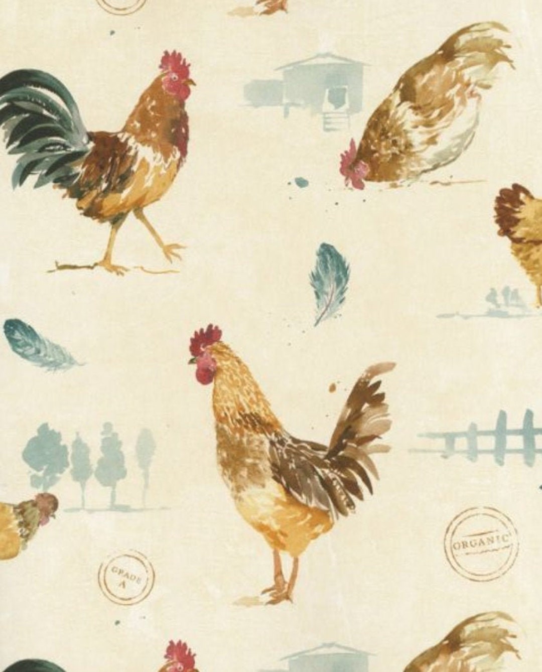Rustic Farmhouse Chicken Wallpaper, Rooster Barn Animal, Old Country ...