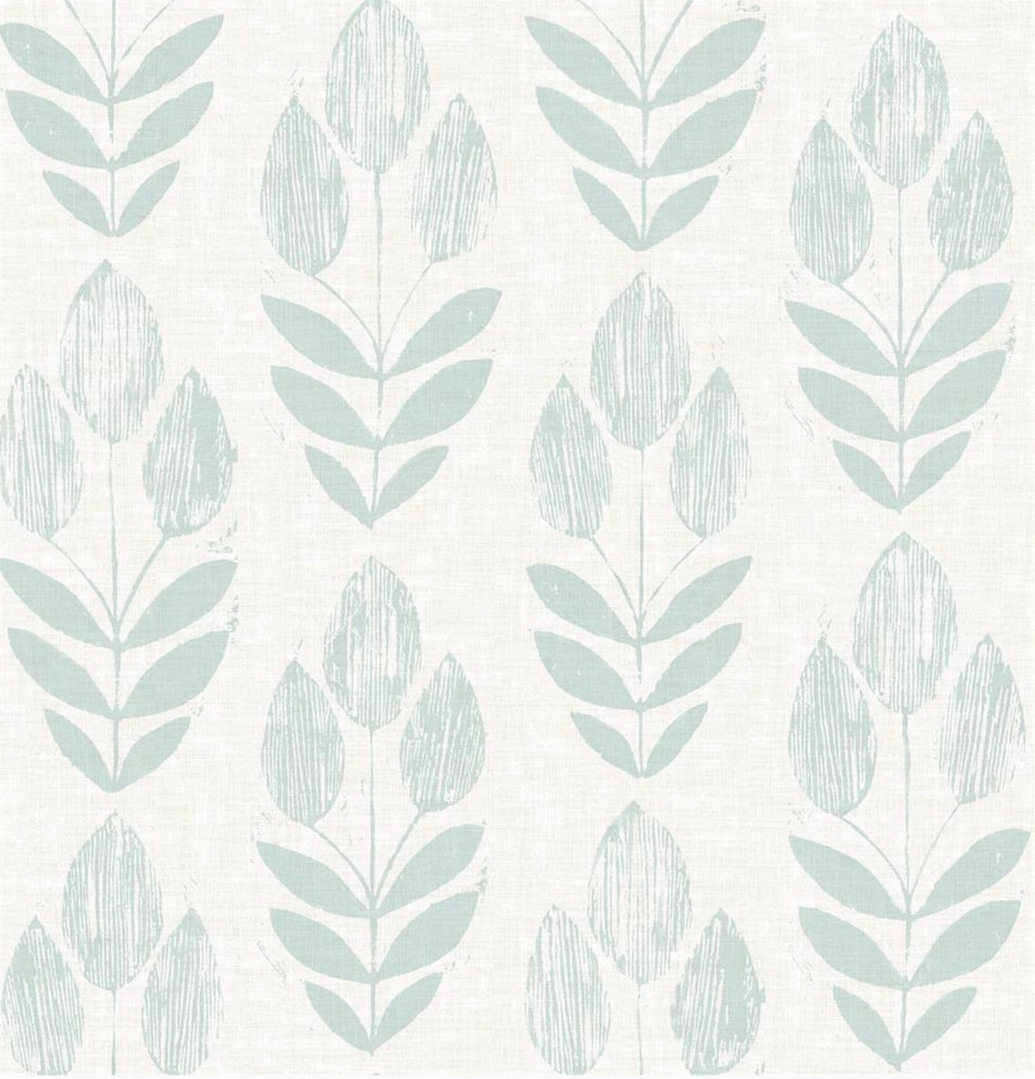 Rustic Block Tulip Wallpaper Vintage Folk Art Contemporary | Etsy