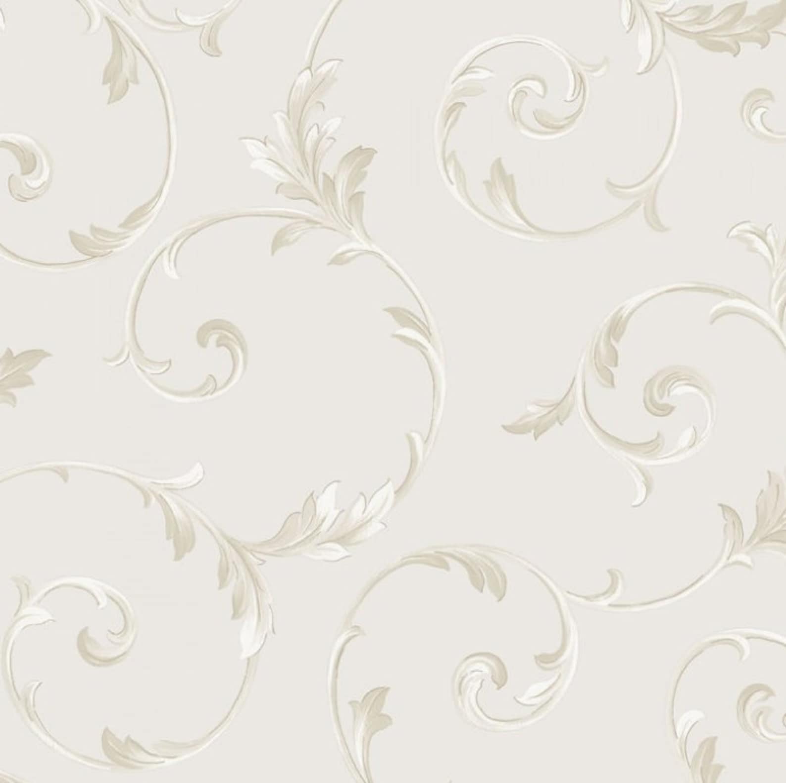 Classic Leaf Scroll Wallpaper Modern Neutral Tuscan - Etsy UK