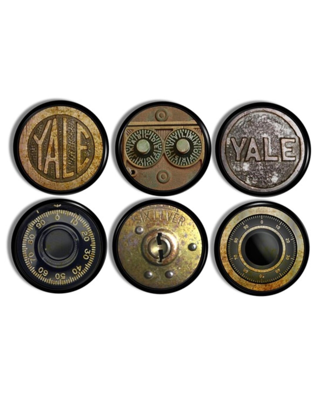 Combination Safe Dial Furniture Knob, Vintage Industrial Drawer Pull ...