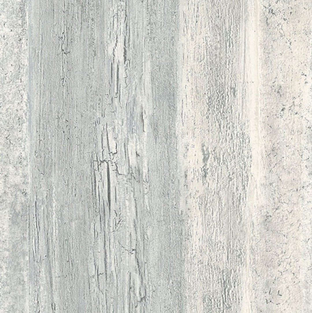 Farmhouse Barnwood Wallpaper, Pale Blue Weathered Old Wood Boards ...