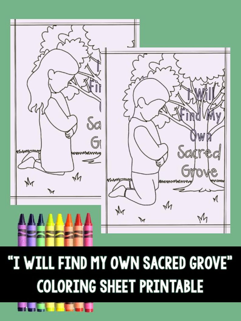 Sacred Grove Printable Coloring Pages - Etsy