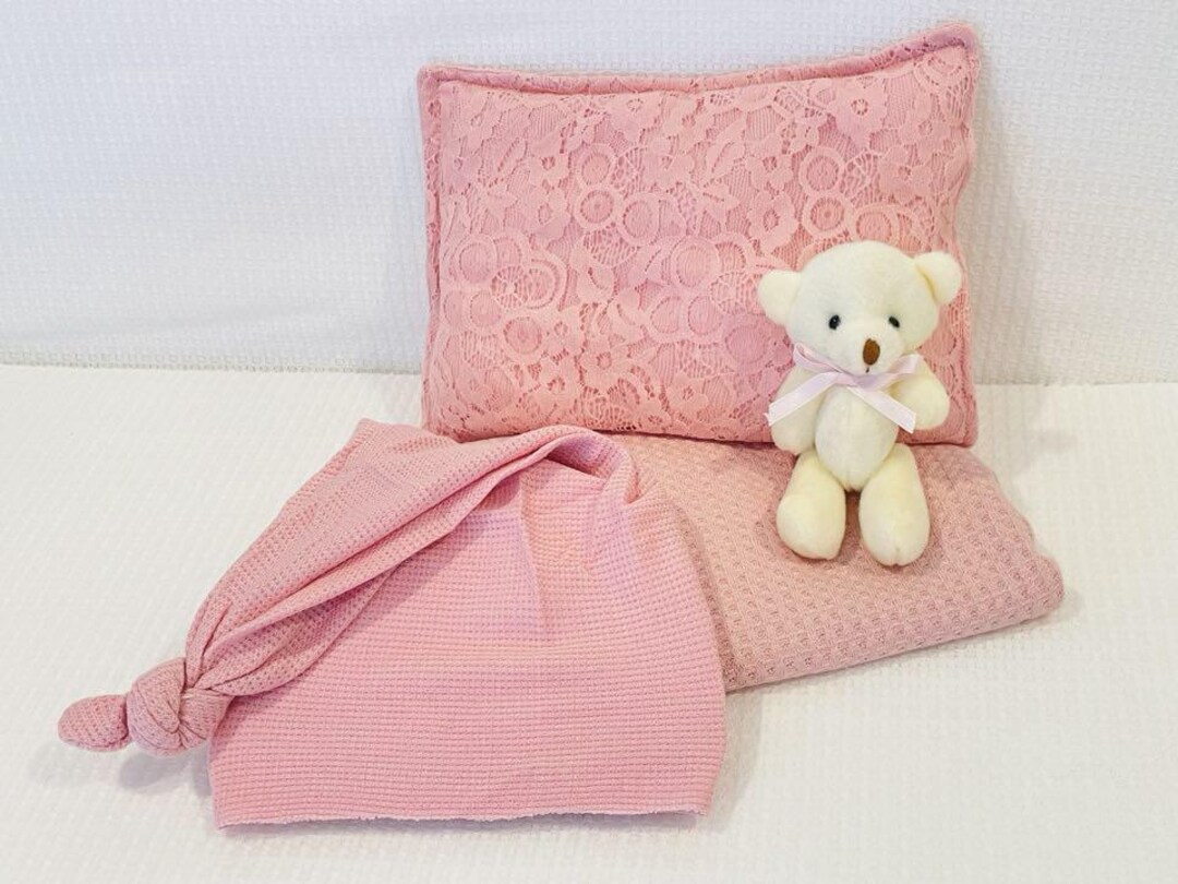 Newborn Layering Set, Pink Knotty Hat, Soft Newborn Pillow, Newborn ...