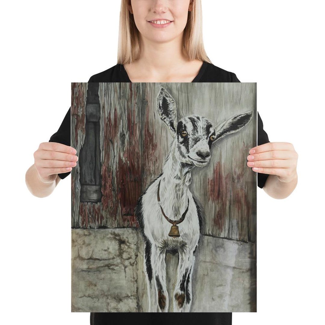 16" X 20" Eunice the Goat Watercolor Print - Etsy