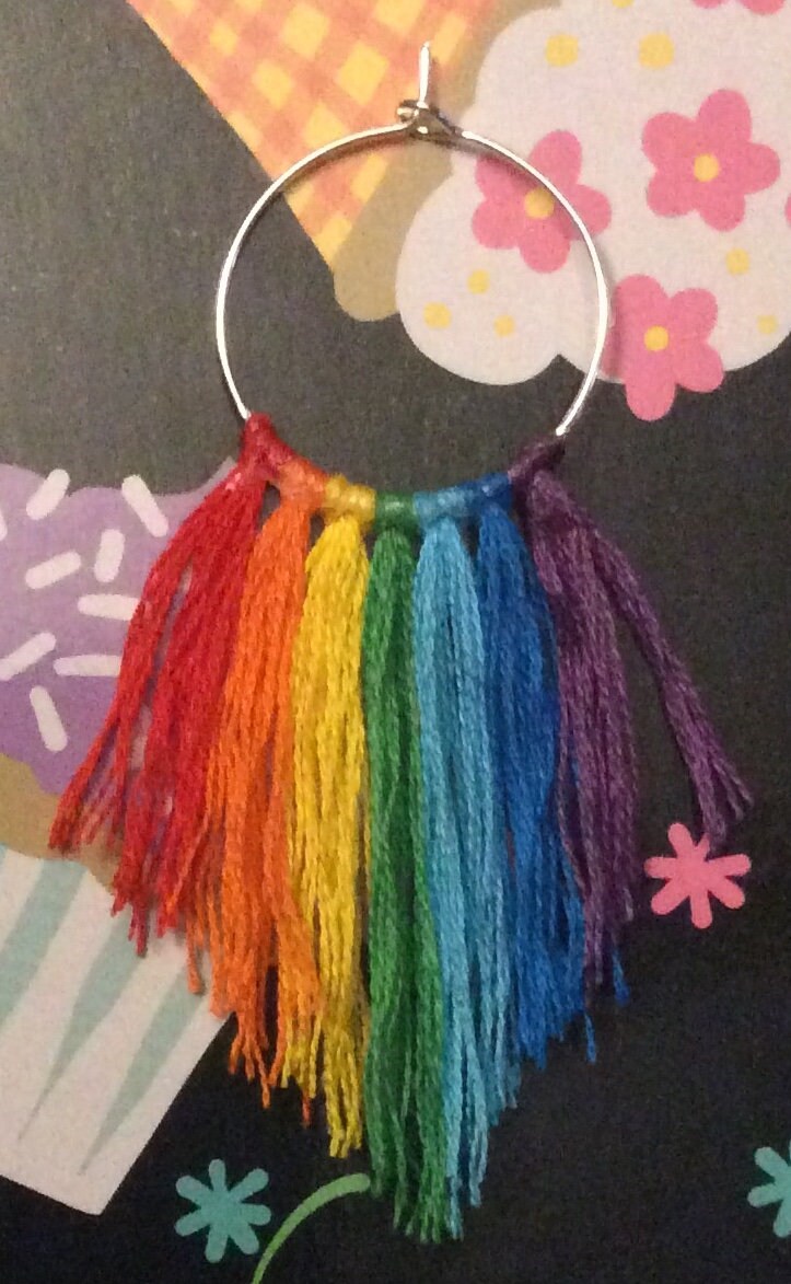 Rainbow Earrings Handmade - Etsy