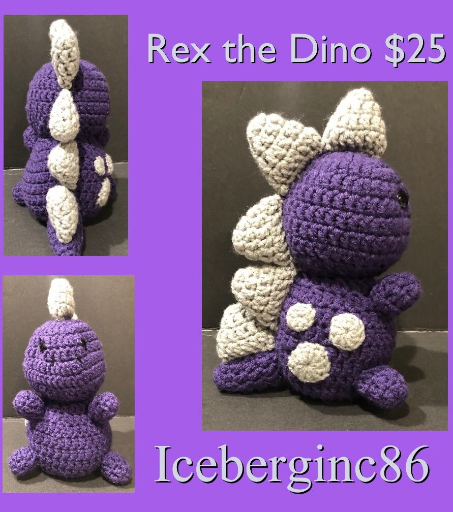 Dinosaur Plushies Cute Handmade Crochet Dinos Jurassic Yarn - Etsy