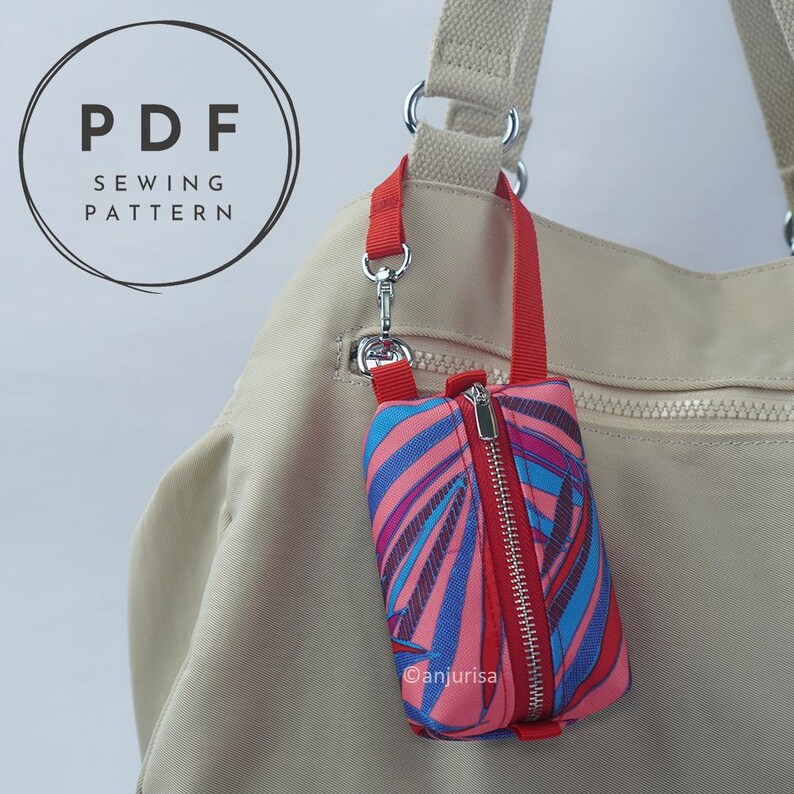 Cuby Pouch Sewing Pattern PDF - Mini Boxy Zipper Keychain Pouch, Easy ...