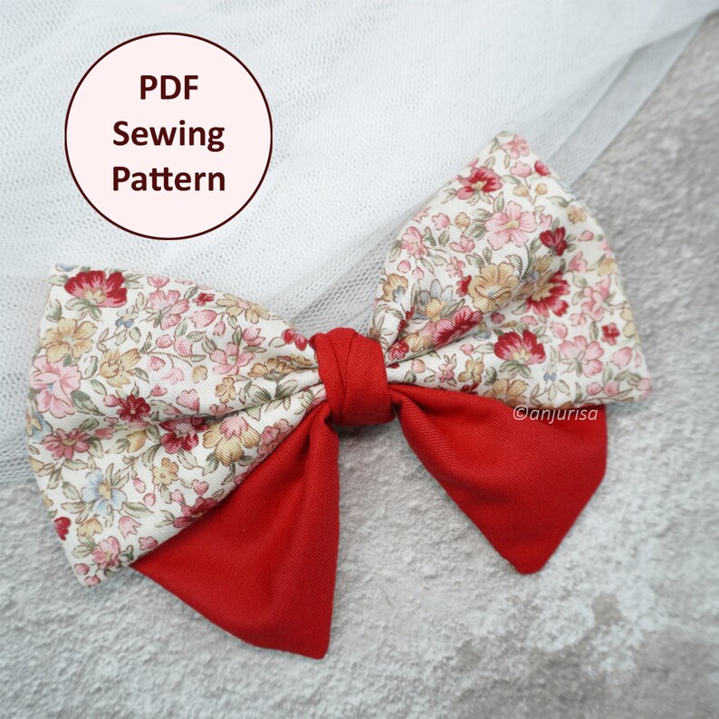 Dainty Bow Sewing Pattern: DIY Hair Accessory (PDF Pattern) - Etsy