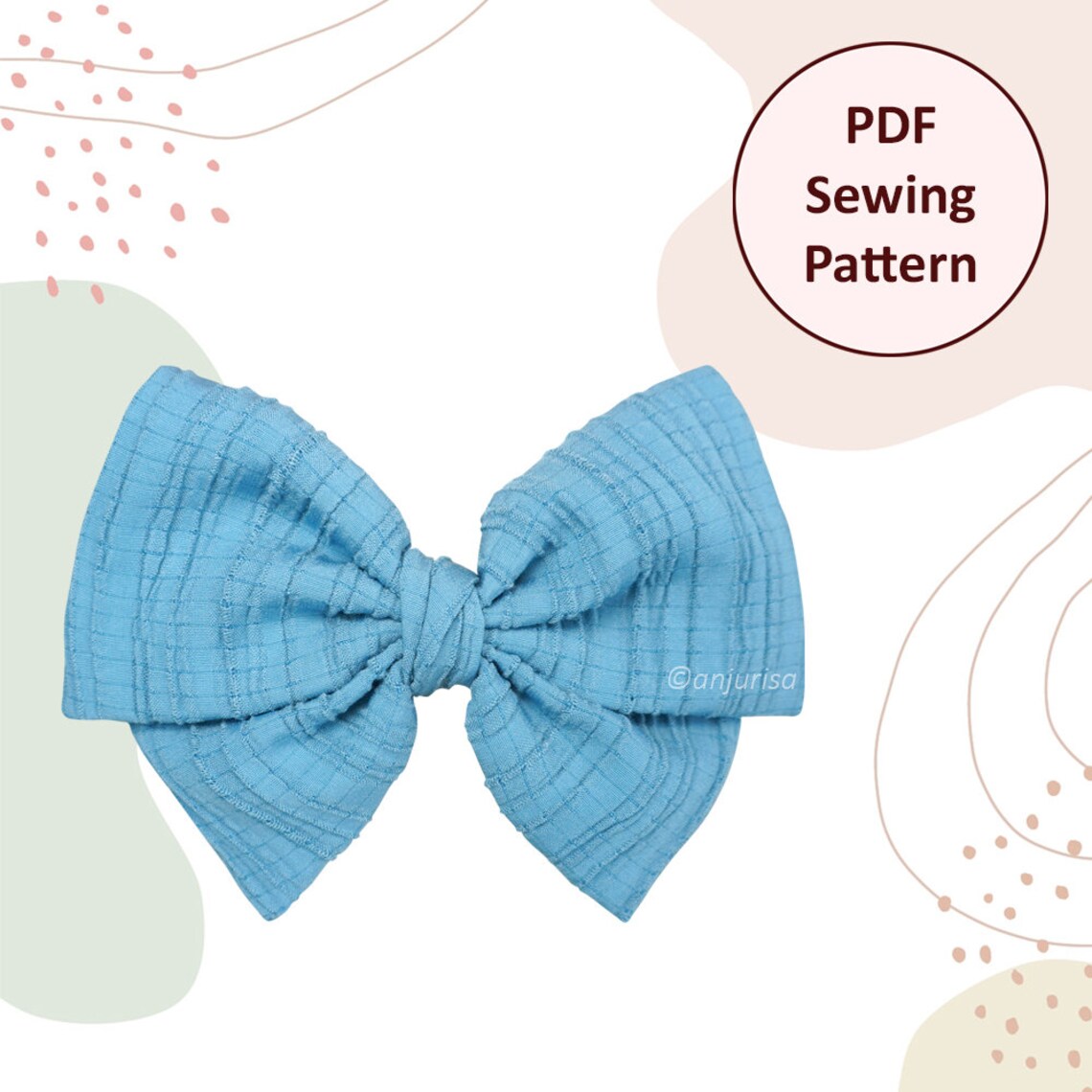 Dainty Bow Sewing Pattern the Ultimate Hair Bow Sewing Guide Instant ...