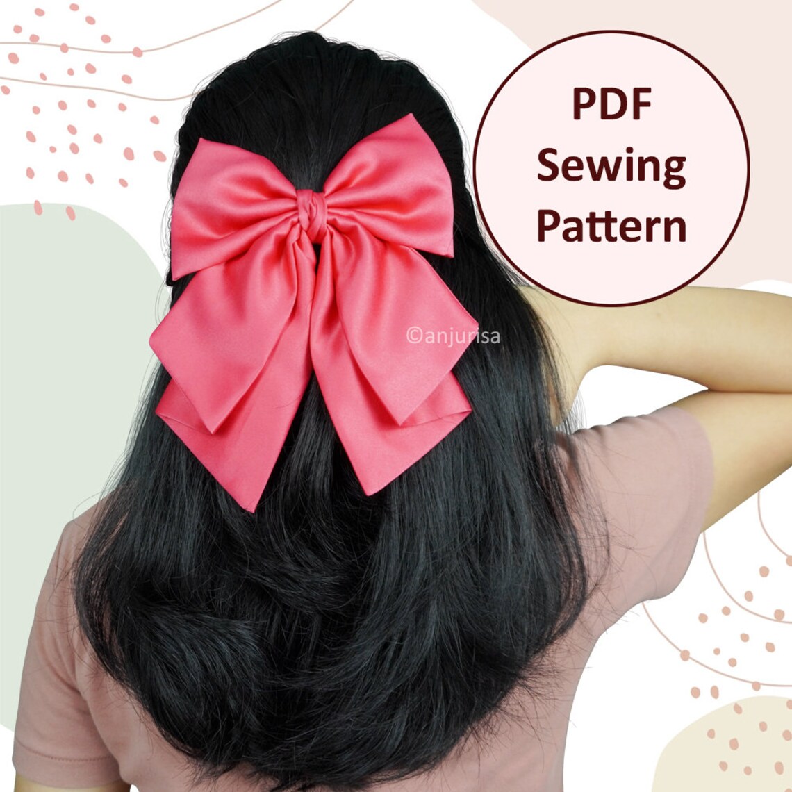 Cassie Bow Sewing Pattern: Elegant Flowing Bows (PDF Pattern) - Etsy