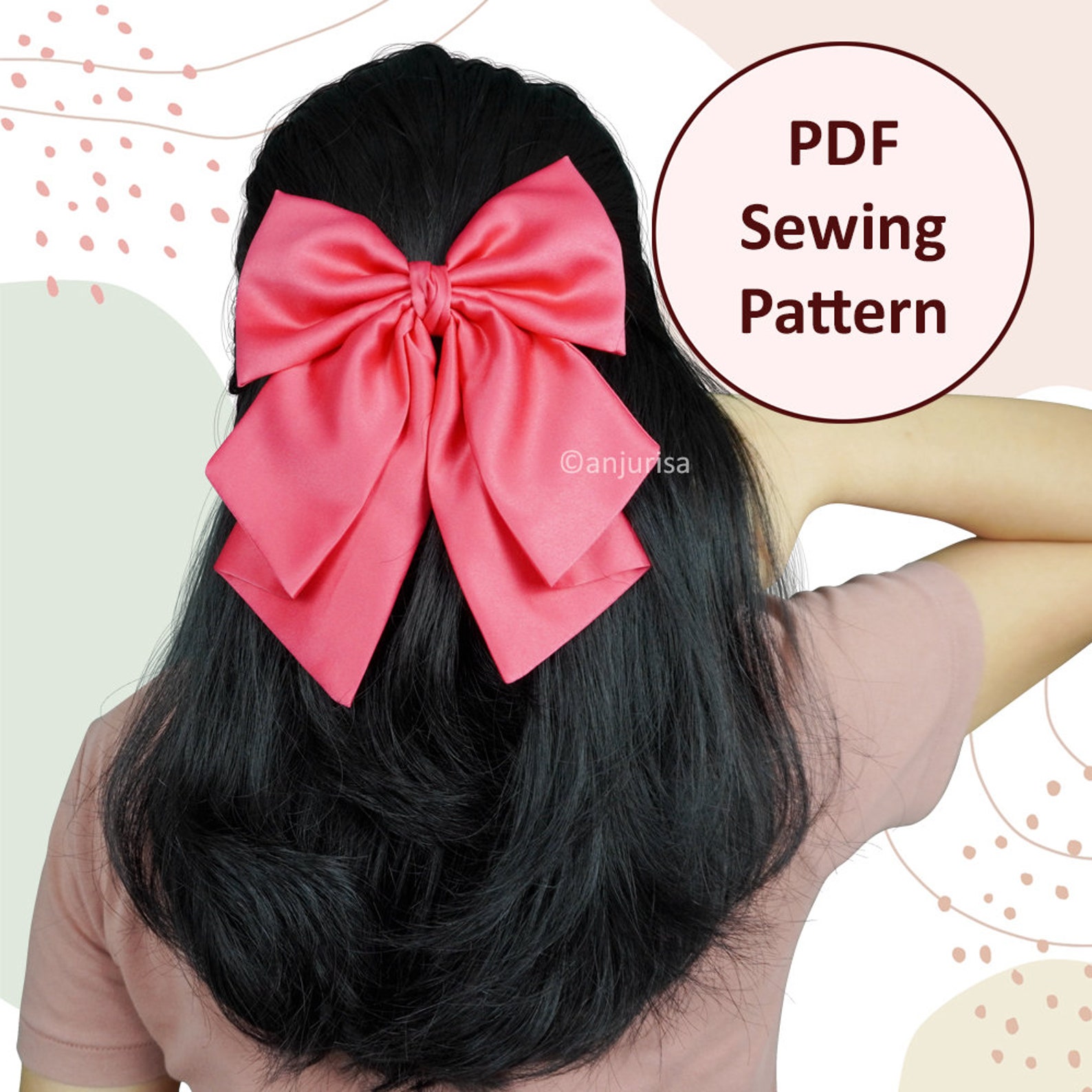 Cassie Bow Sewing Pattern the Ultimate Hair Bow Sewing Guide Instant ...