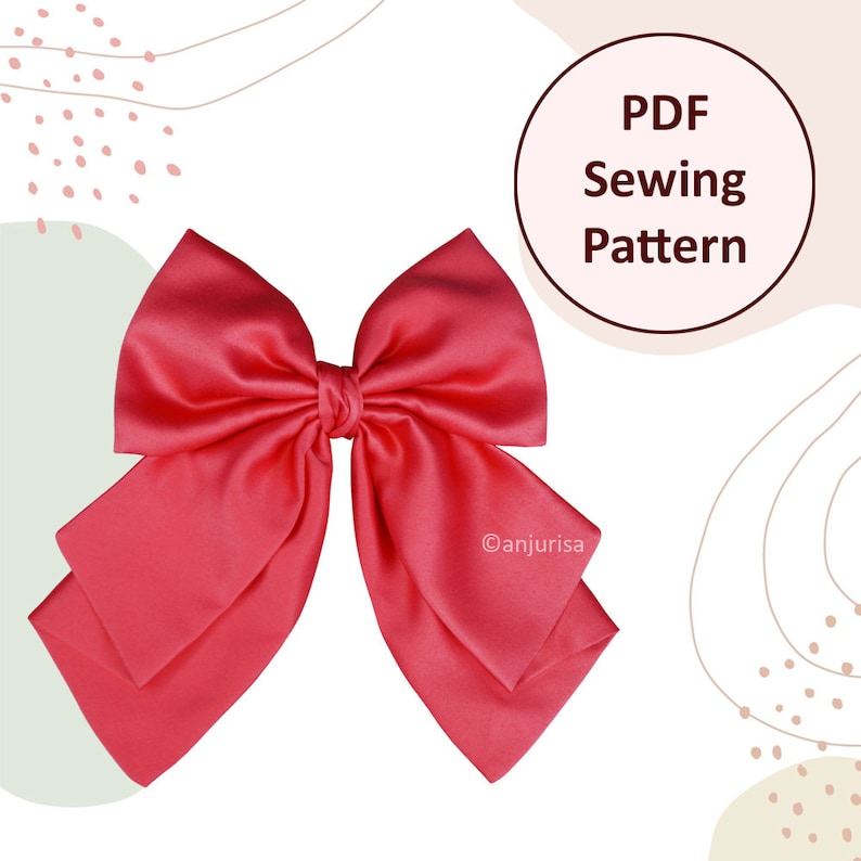 Cassie Bow Sewing Pattern - the Ultimate Hair Bow Sewing Guide ...