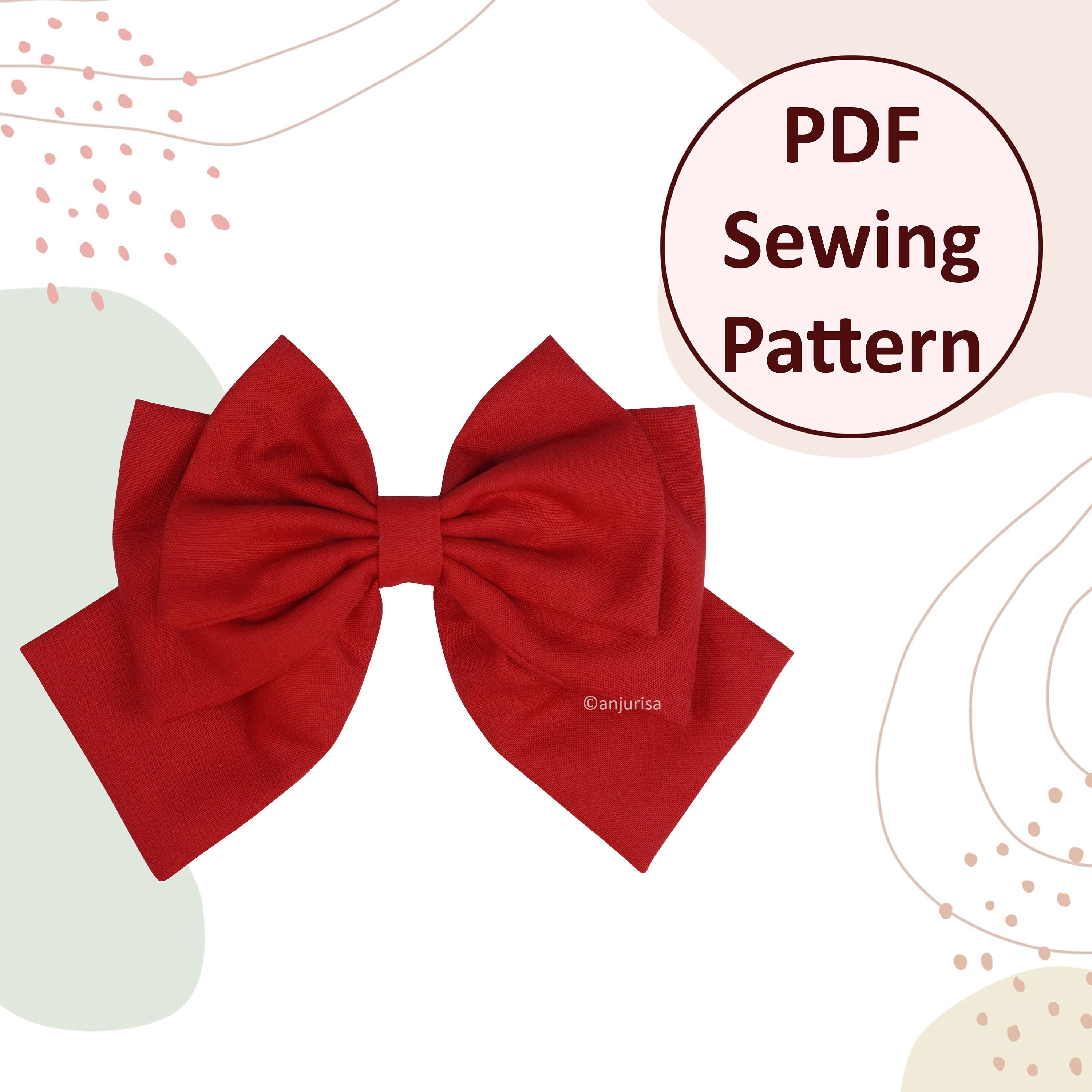 Three Layered Bow Sewing Pattern the Ultimate Hair Bow Sewing Guide ...
