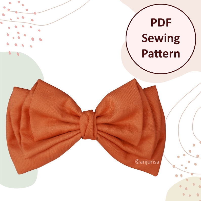 Kira Bow Sewing Pattern: DIY Hair Bow Template (PDF Download) - Etsy