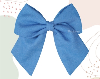 Customizable Bow PDF Sewing Pattern/sailor Bow Pattern/layered Hair Bow ...