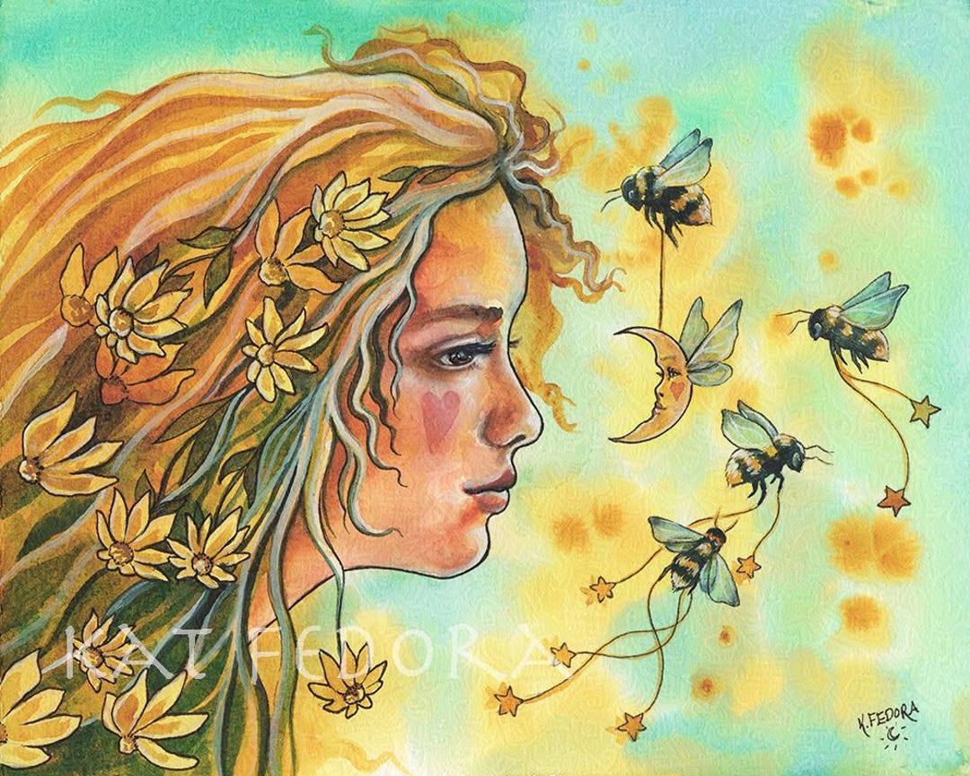 The Mighty Bee, Print, 10x8 Inches - Etsy