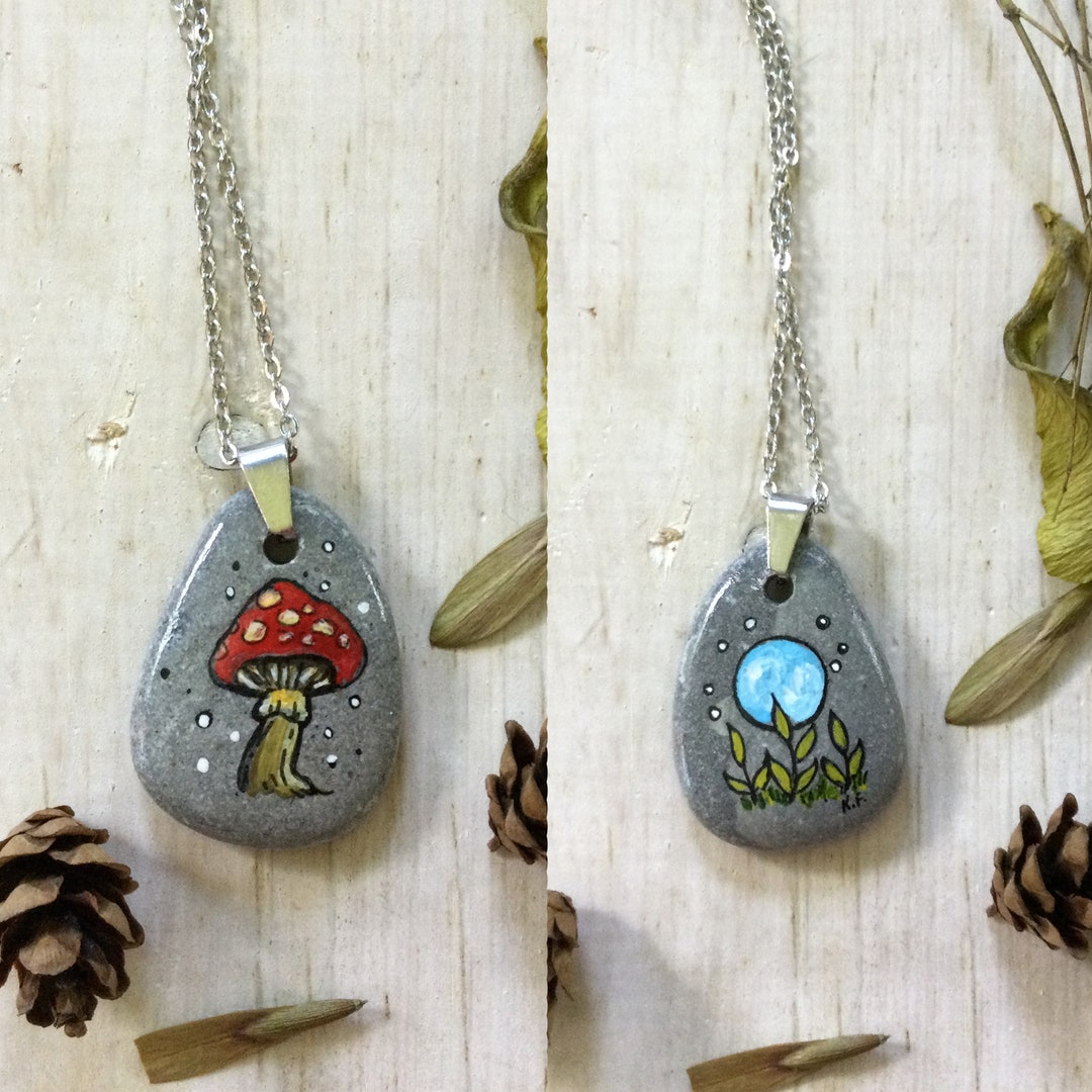 The Toadstool Moon, Small Charm, Double Sided - Etsy