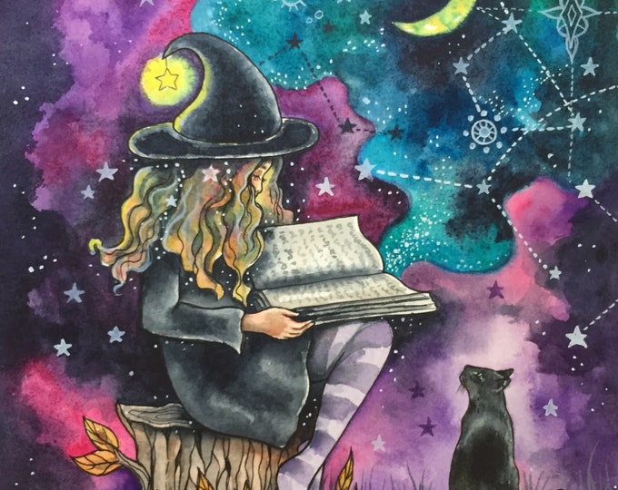 Little Witch Print 8x10 Inches - Etsy