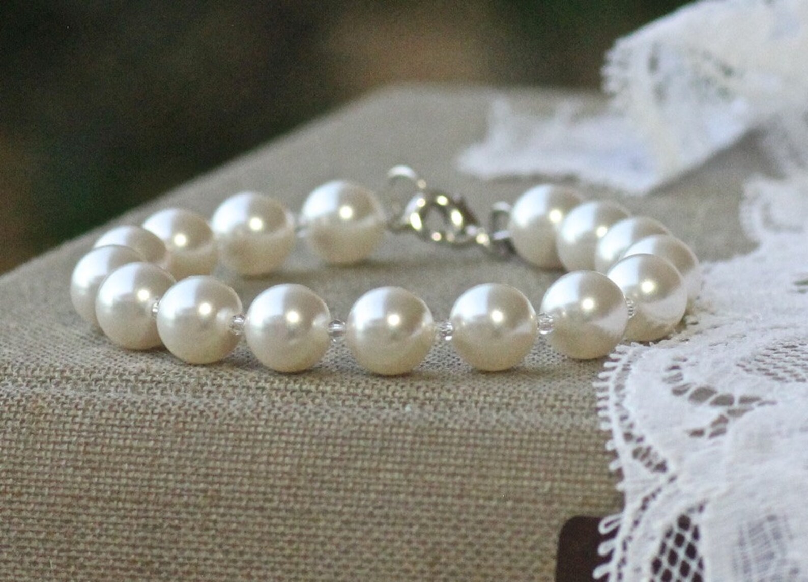 Pearl Bracelet, Ivory Pearl Bridal Bracelet, Wedding Jewelry, Bridal ...