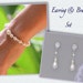 Pearl Bridal Set, 2 Piece Pearl Earring & Bracelet Set, Clip on ...
