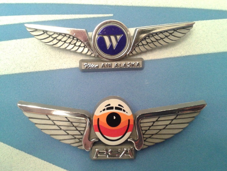 Airplane Party Favors vintage Airline Wing Pins FIVE Packs | Etsy