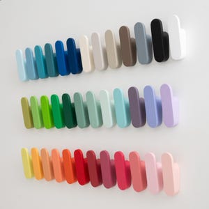 Self-adhesive Colored Wooden 'popsicle Stick' Shaped Wall Hooks, Kids ...