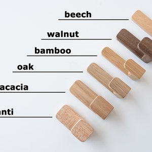 Extra Long Rounded Oak Wooden Wall Hook Wooden Wall Hook - Etsy