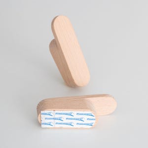 Self-adhesive 'popsicle Stick' Shaped Wall Hooks, Kids Wall Hook, Beech ...