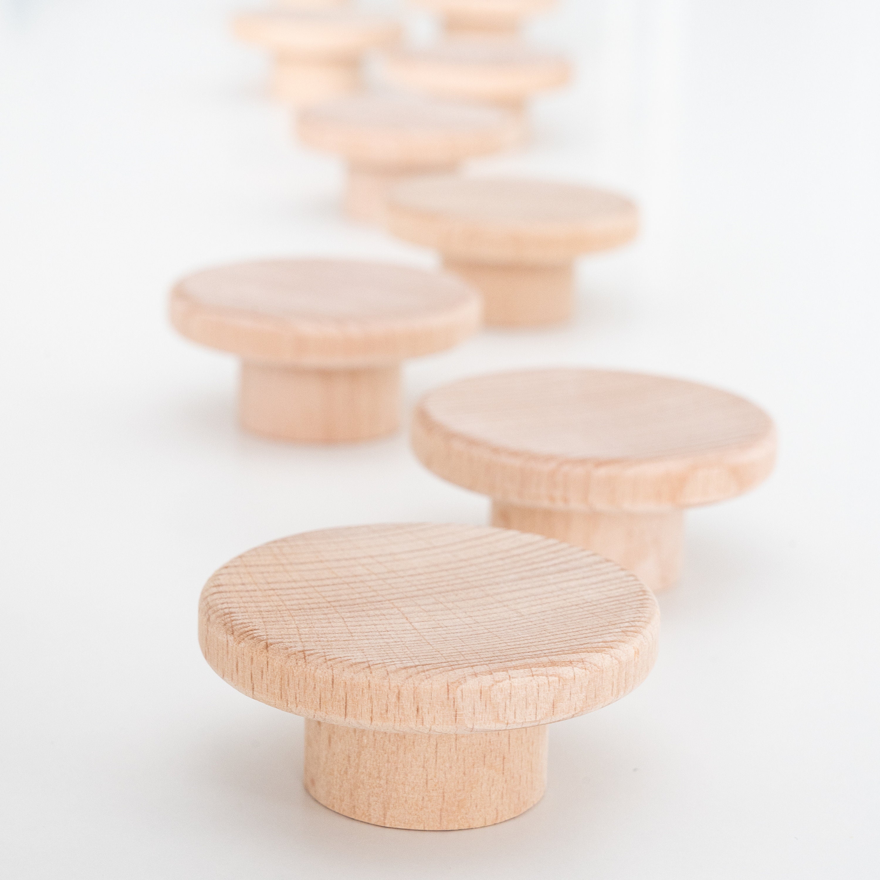 Self-adhesive Beech Wooden Wall Knob With Rounded Edges , ø 60mm - Etsy